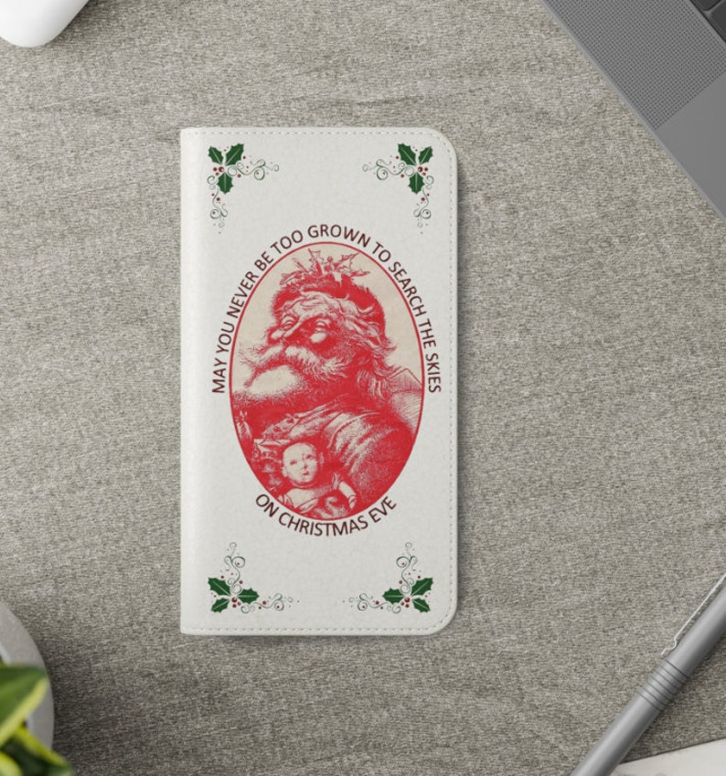 Old Fashioned Santa Christmas Flip Wallet Style Phone Case - Etsy