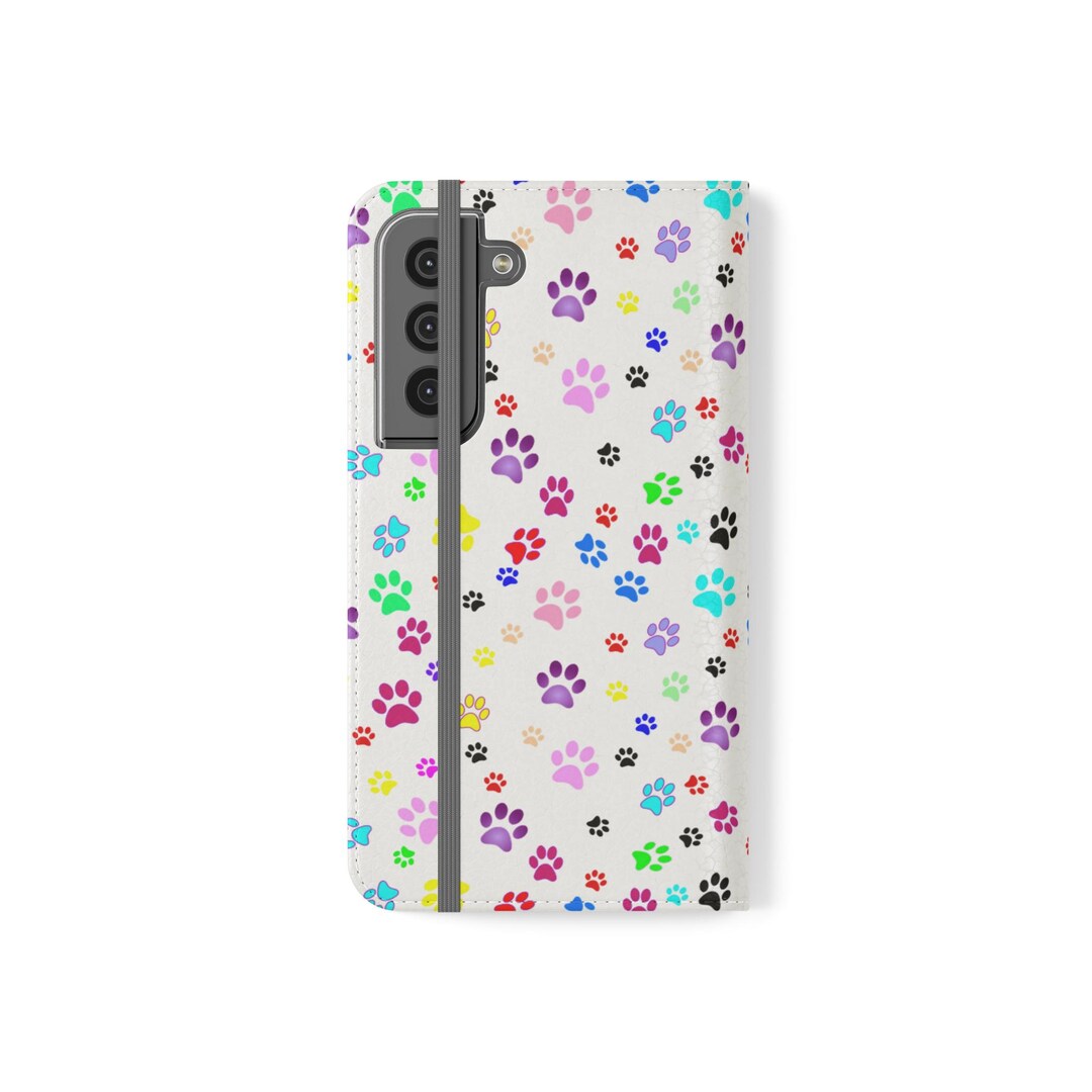 Pastel Dog Paws Flip Wallet Style Phone Case - Etsy
