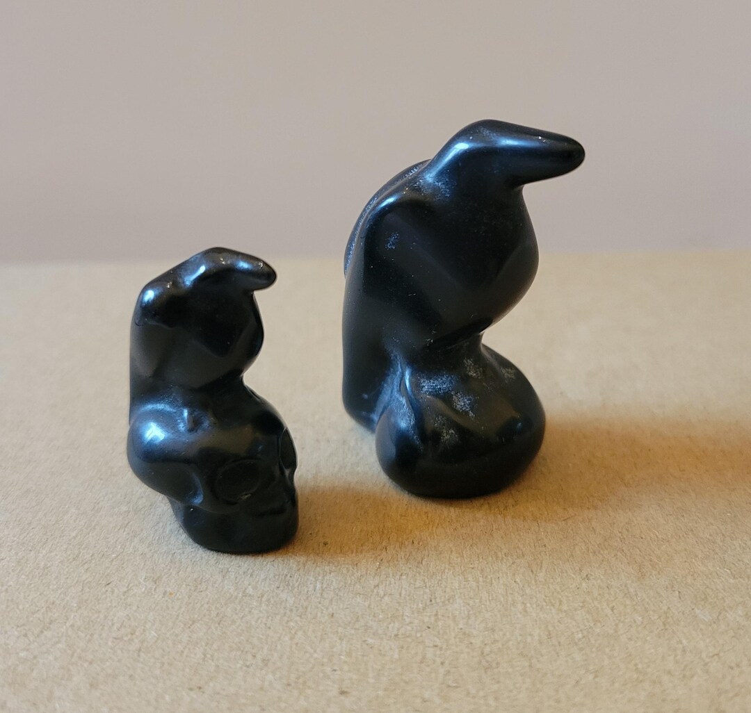 Raven Carving-obsidian - Etsy