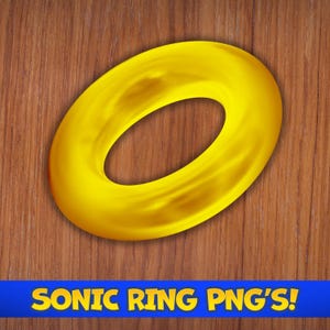Sonic Style Rings PNG | Digital Download for Crafts, Cake Toppers ...