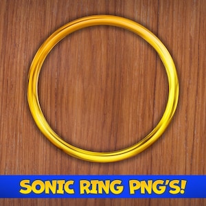 Sonic Style Rings PNG | Digital Download for Crafts, Cake Toppers ...
