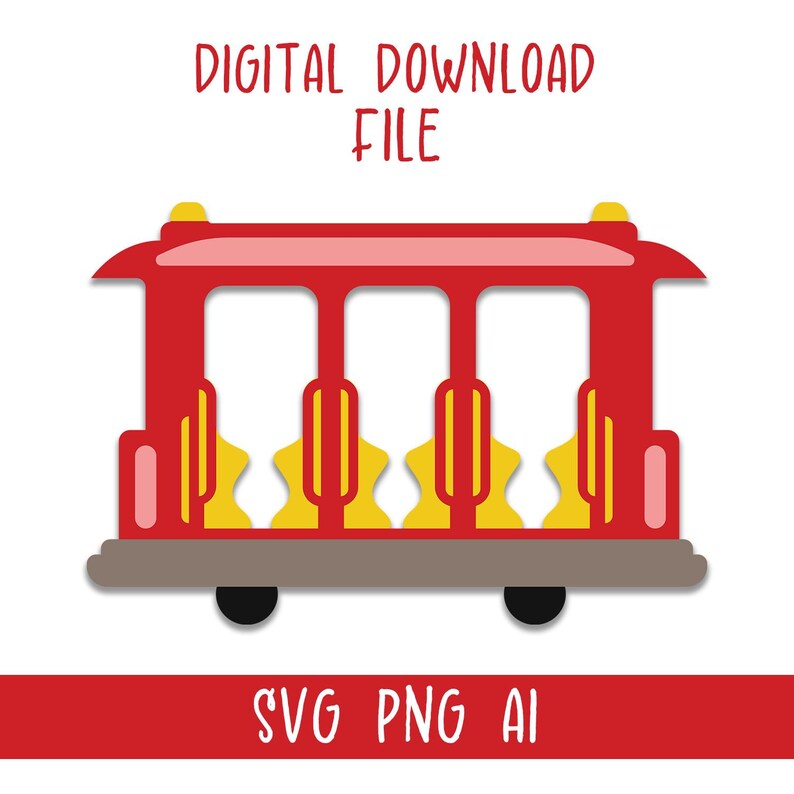 Trolley Cut File Trolley SVG Trolley SVG Cut File Layered Trolley Cut ...