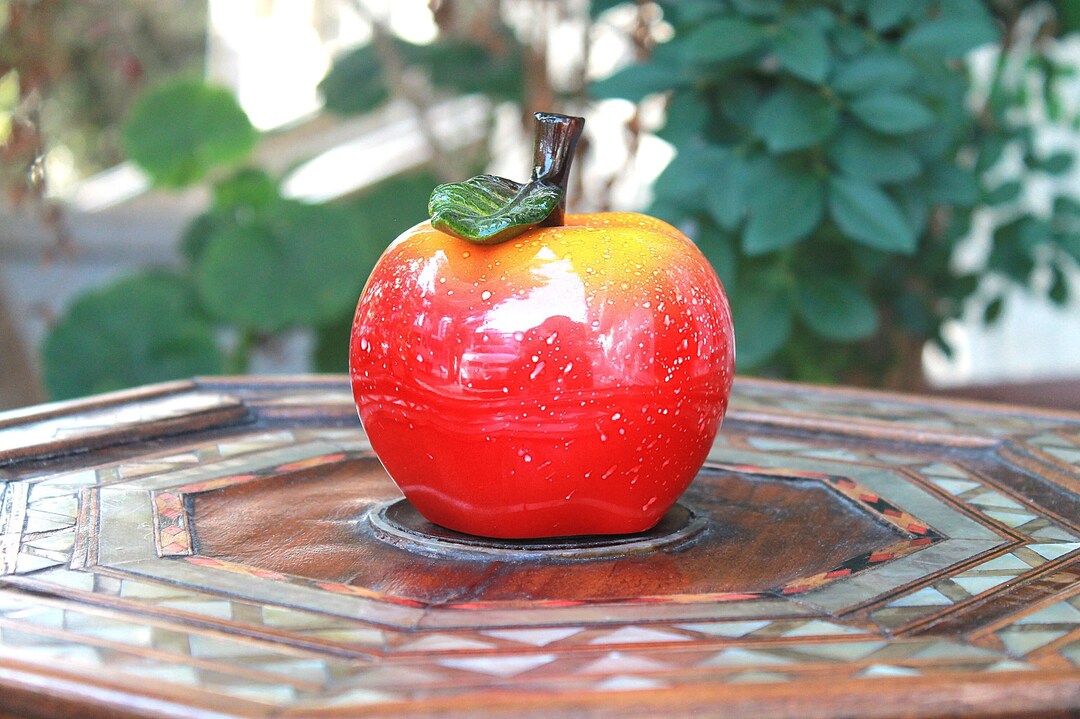 Red Apple Decor, Realistic Apple Ornament, Red Apple Sculpture, Apple ...