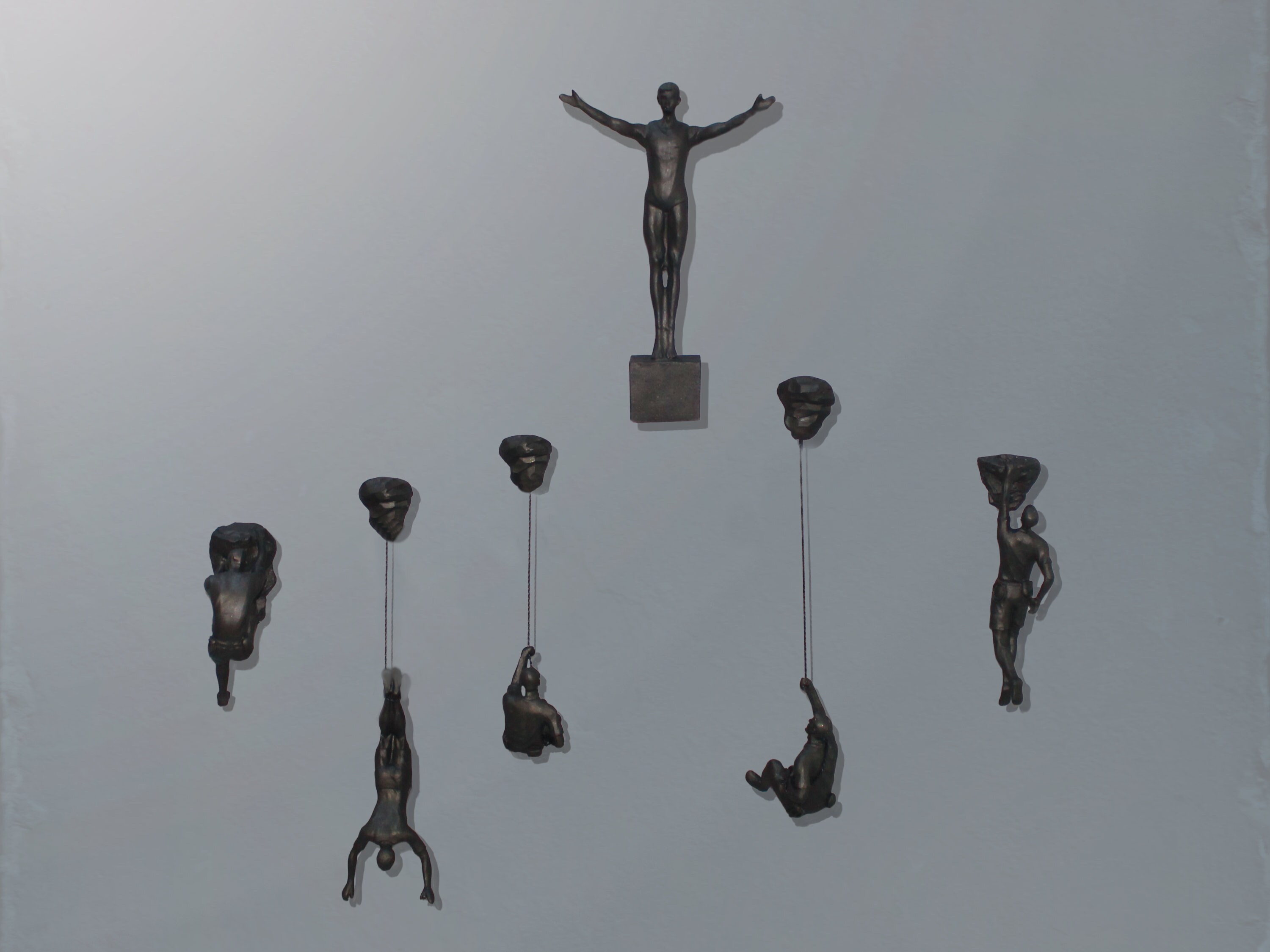 Climbing Man Wall Sculpture, Rock Climber Wall Decor, Mountaineer Wall ...