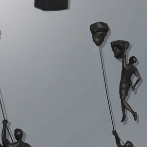 Climbing Man Wall Sculpture, Rock Climber Wall Decor, Mountaineer Wall ...