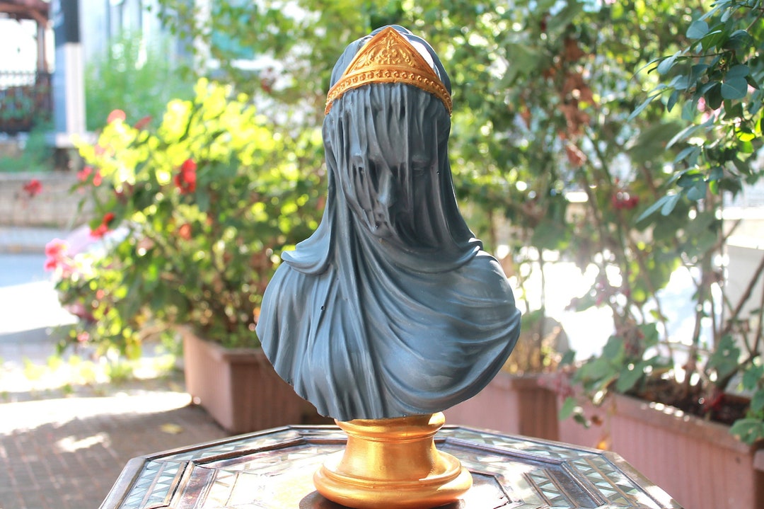 Veiled Lady Statue, Decorative Virgin Mother Mary Statue, Veiled Woman ...