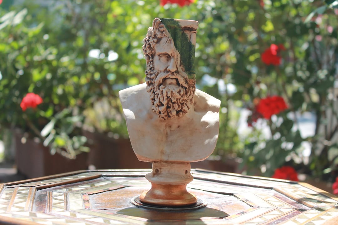 Zeus Bust Statue, Greek Mythology Bust Statue, Ancient Greek Garden ...