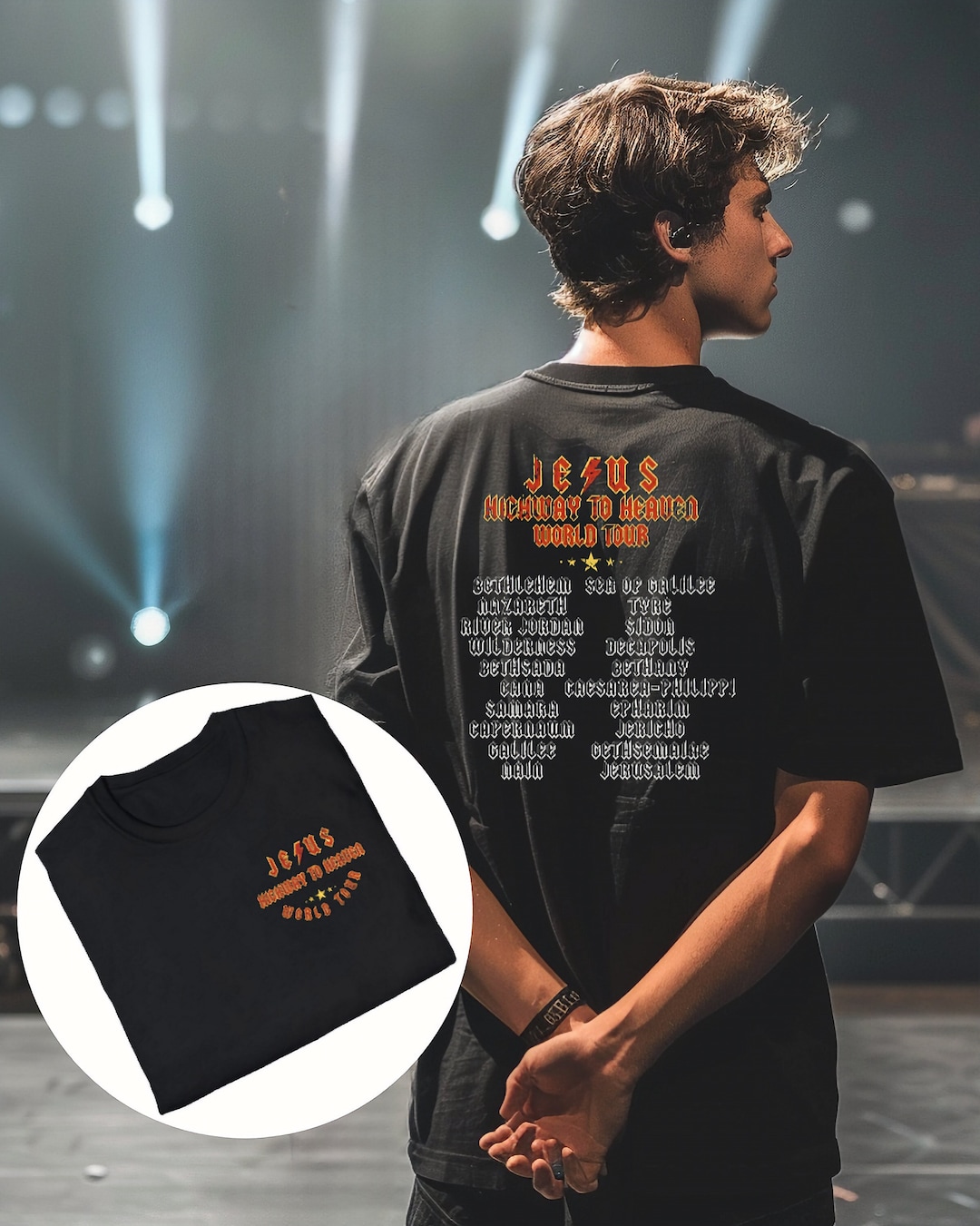 Jesus Concert Tour T-shirt - Jesus Highway to Heaven World Tour Shirt ...
