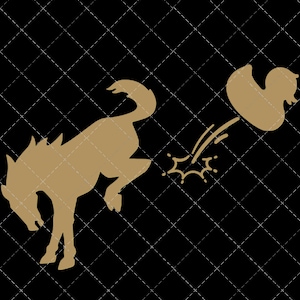 Bronco Bucking Duck - Transparent Outdoor Stickers - Die-cut 6 X 6 - Etsy