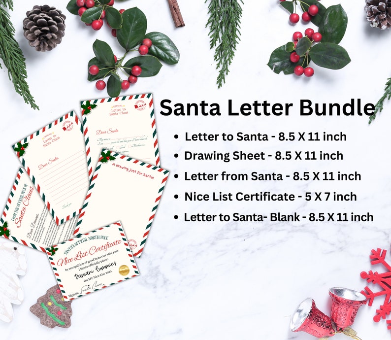 Editable Letter From Santa Claus Christmas Letter From Santa Nice List ...