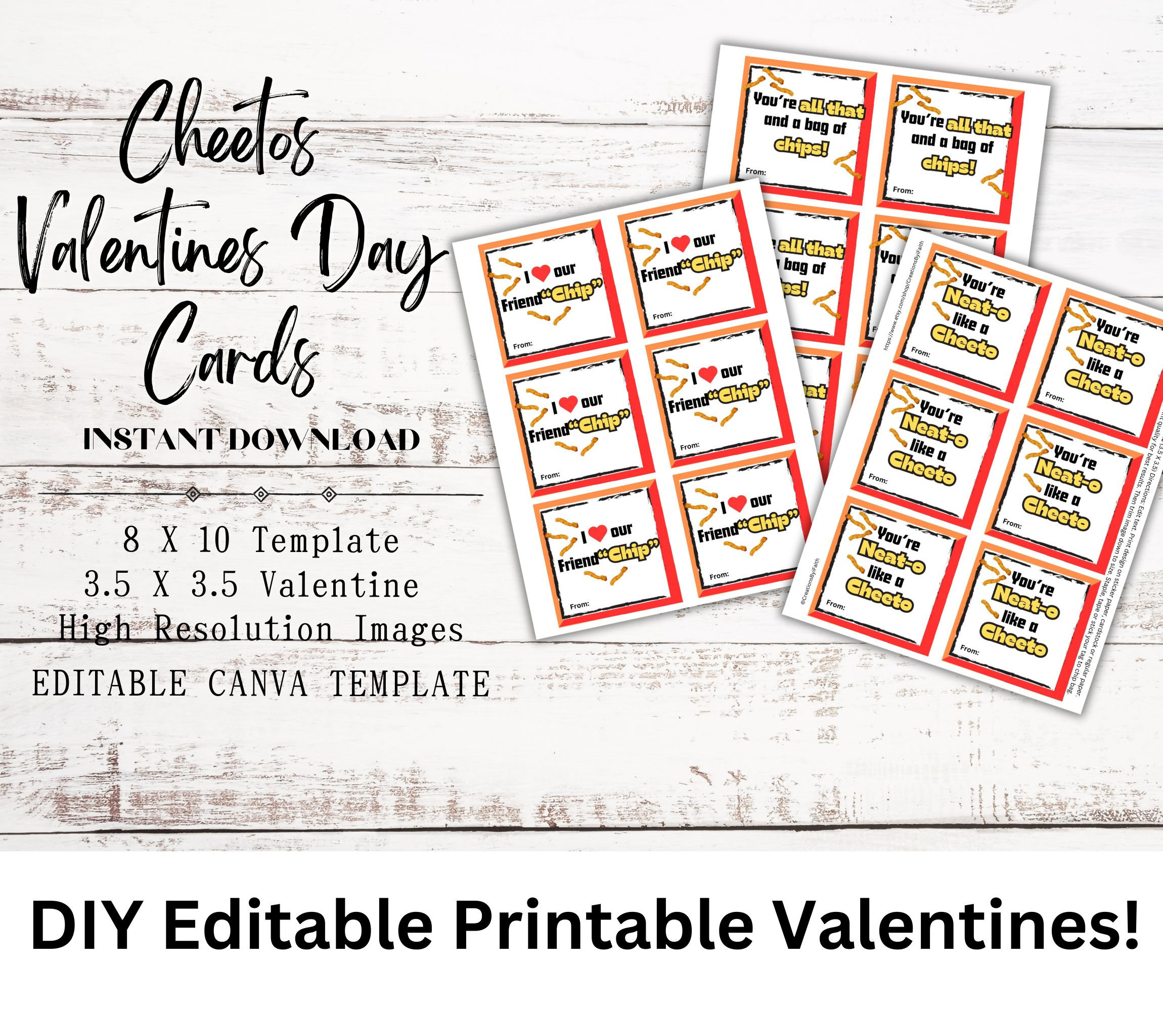 Neato Like a Cheeto Valentine Tag INSTANT DOWNLOAD Chip Valentine DIY ...