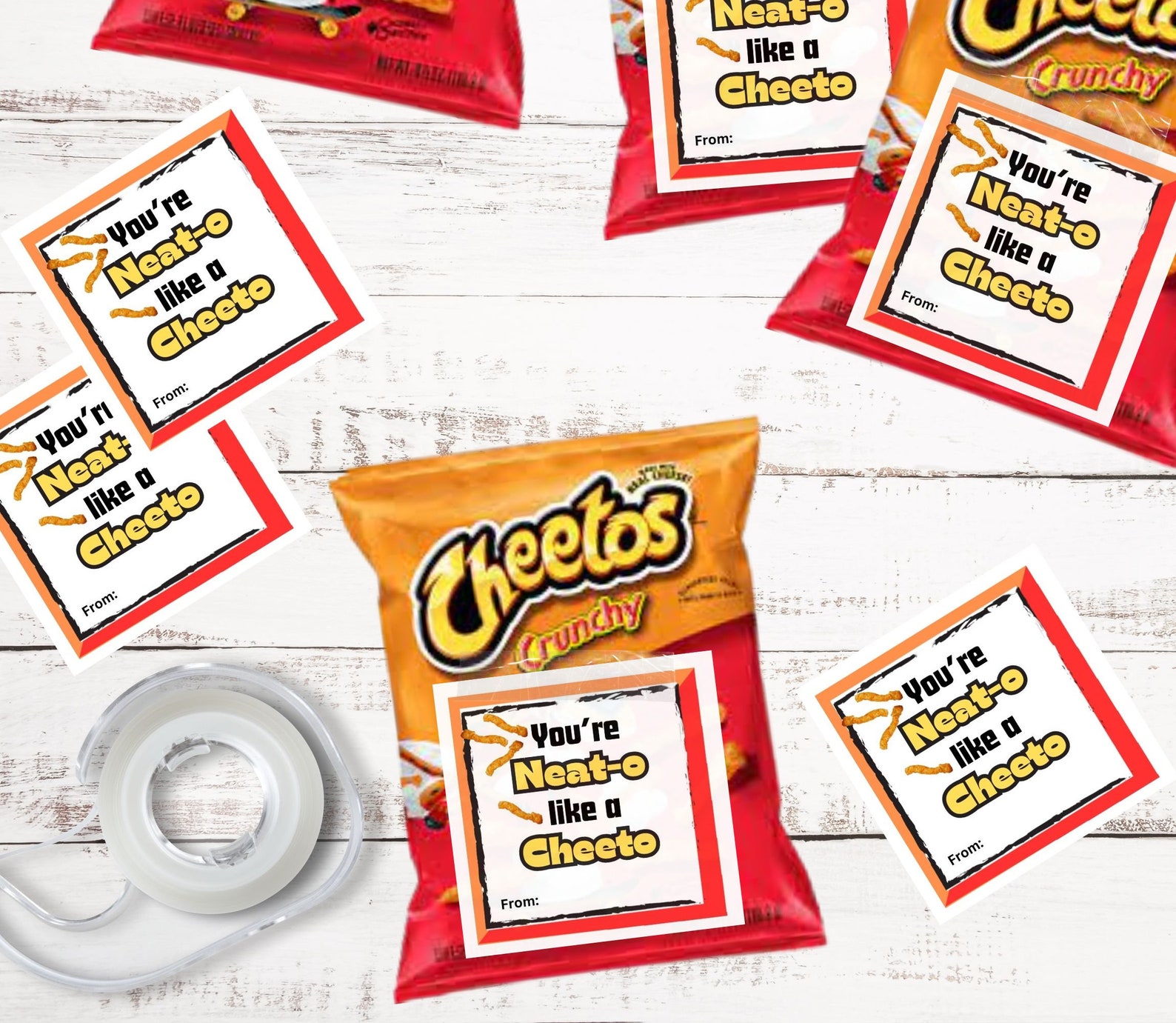 Neato Like a Cheeto Valentine Tag INSTANT DOWNLOAD Chip Valentine DIY ...