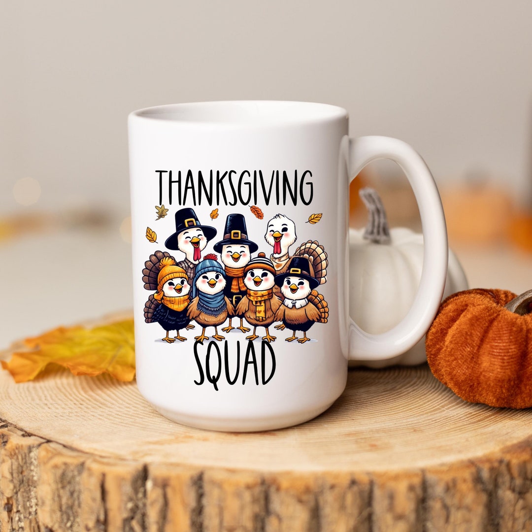Thanksgiving Coffee Cup, Cute Turkey Coffee Mug, Gift for Women, Coffee ...