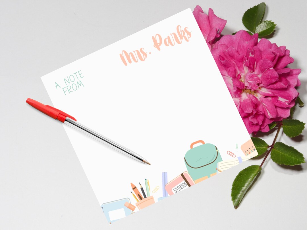 Personalized Notepad, Teacher Christmas, Teacher Gifts, Teacher ...