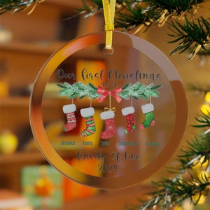 Personalized Family Keepsake, 2024 Glass Christmas Ornaments, Custom ...