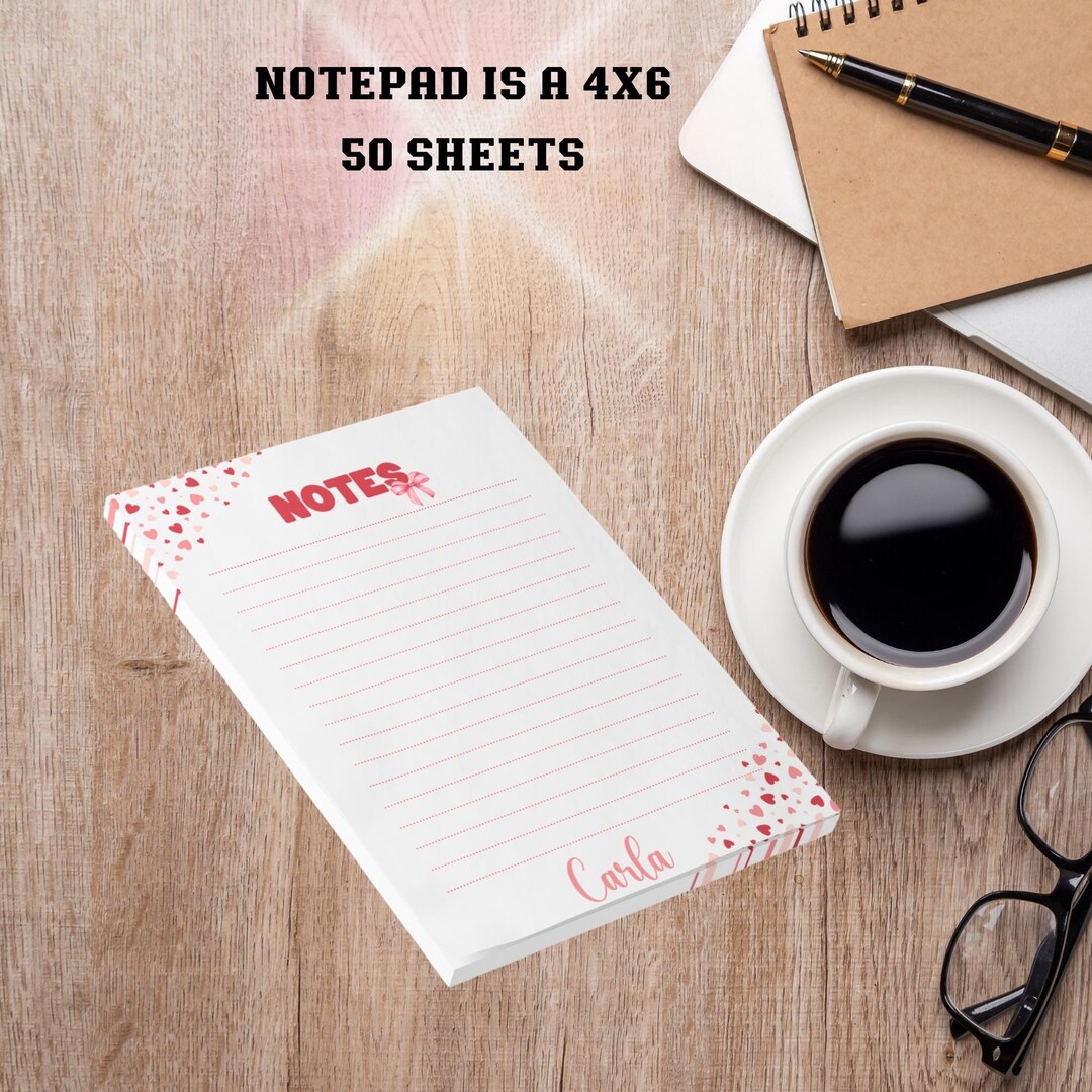 Note Pad Personalized, Post-it® Note Pads, Valentine's Day Gift ...