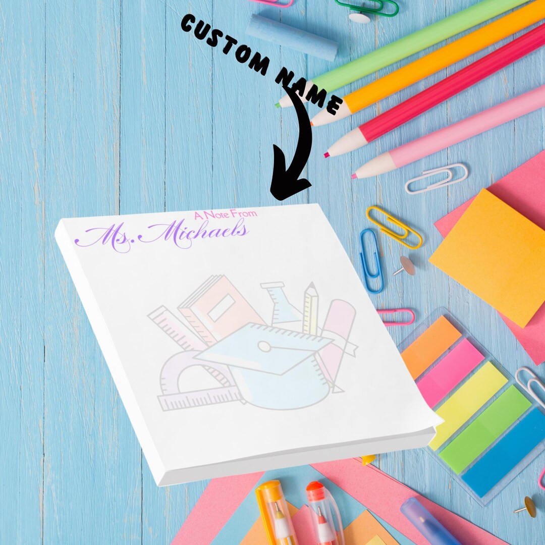 Teacher Appreciation, Post-it® Note Pads, Customized Notepad ...