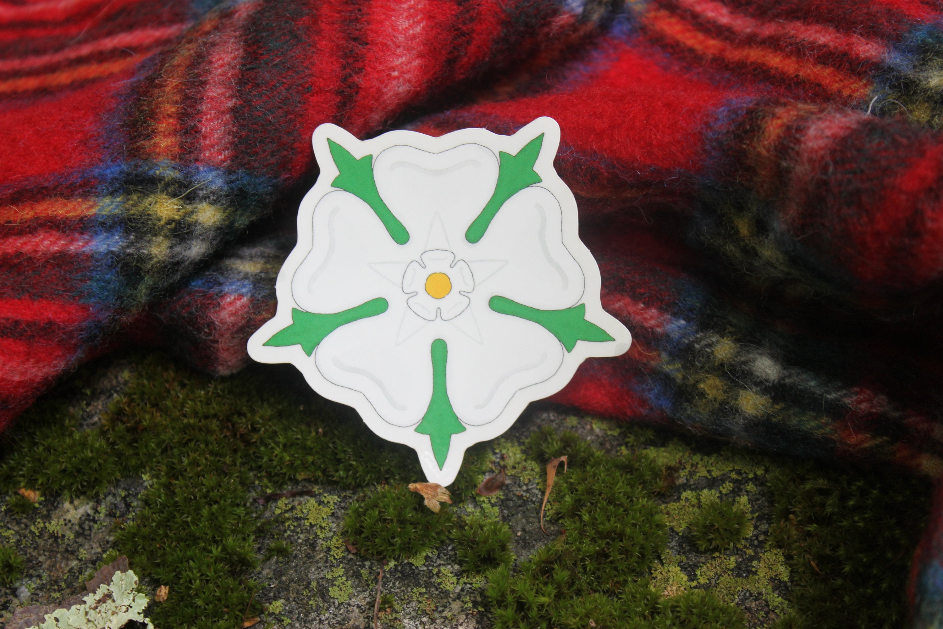 Jacobite White Rose Vinyl Sticker, White Cockade, British History ...