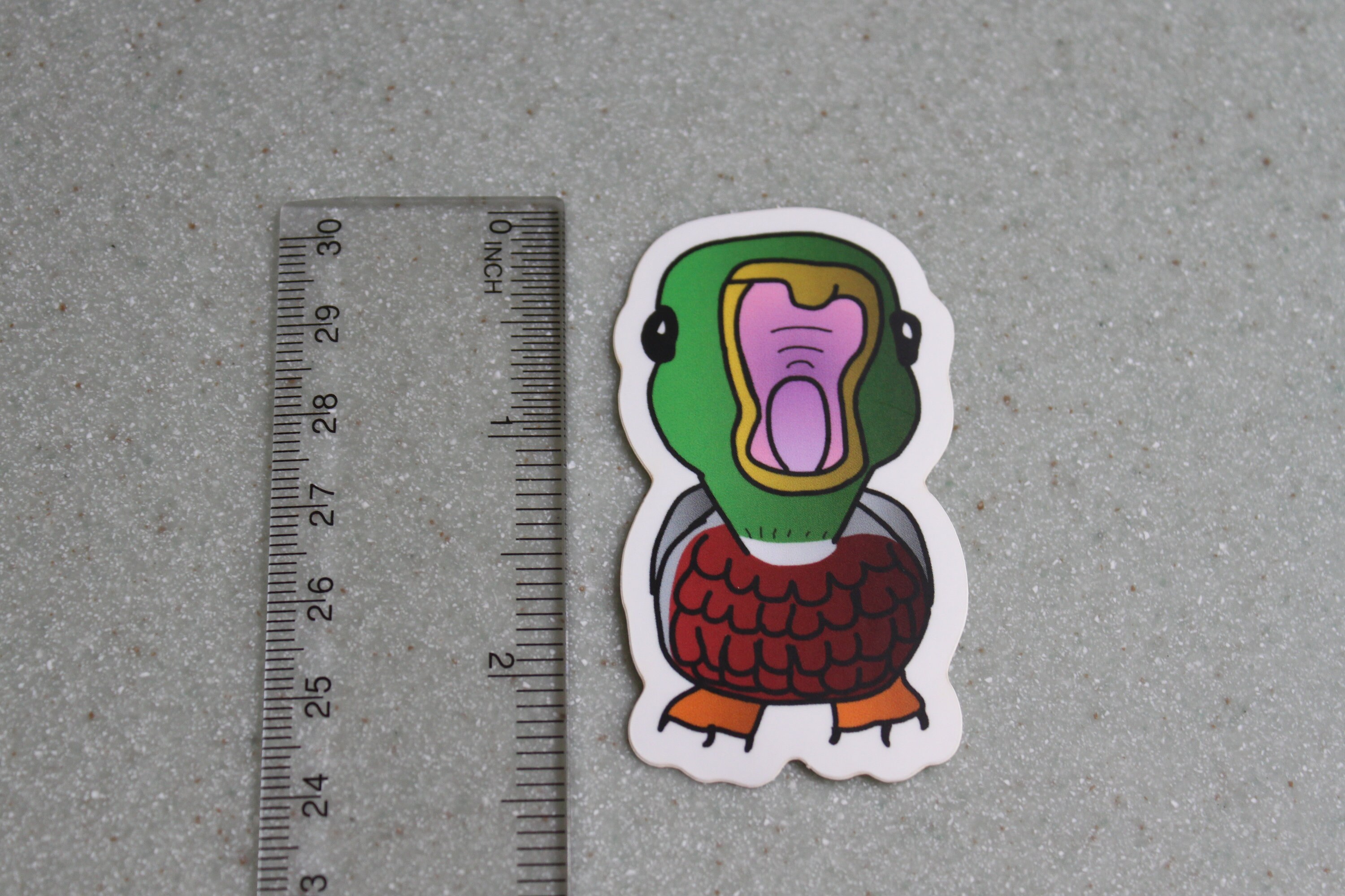 Cute Fierce Duck Vinyl Sticker - Etsy