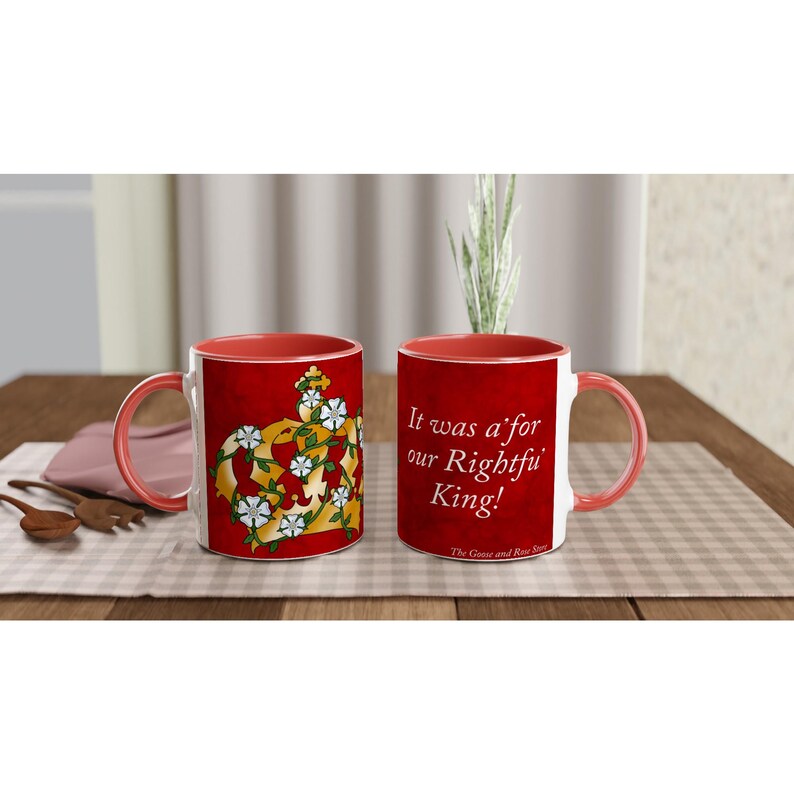 It Was A' for Our Rightfu' King 11oz Ceramic Jacobite Mug, Stuart White ...
