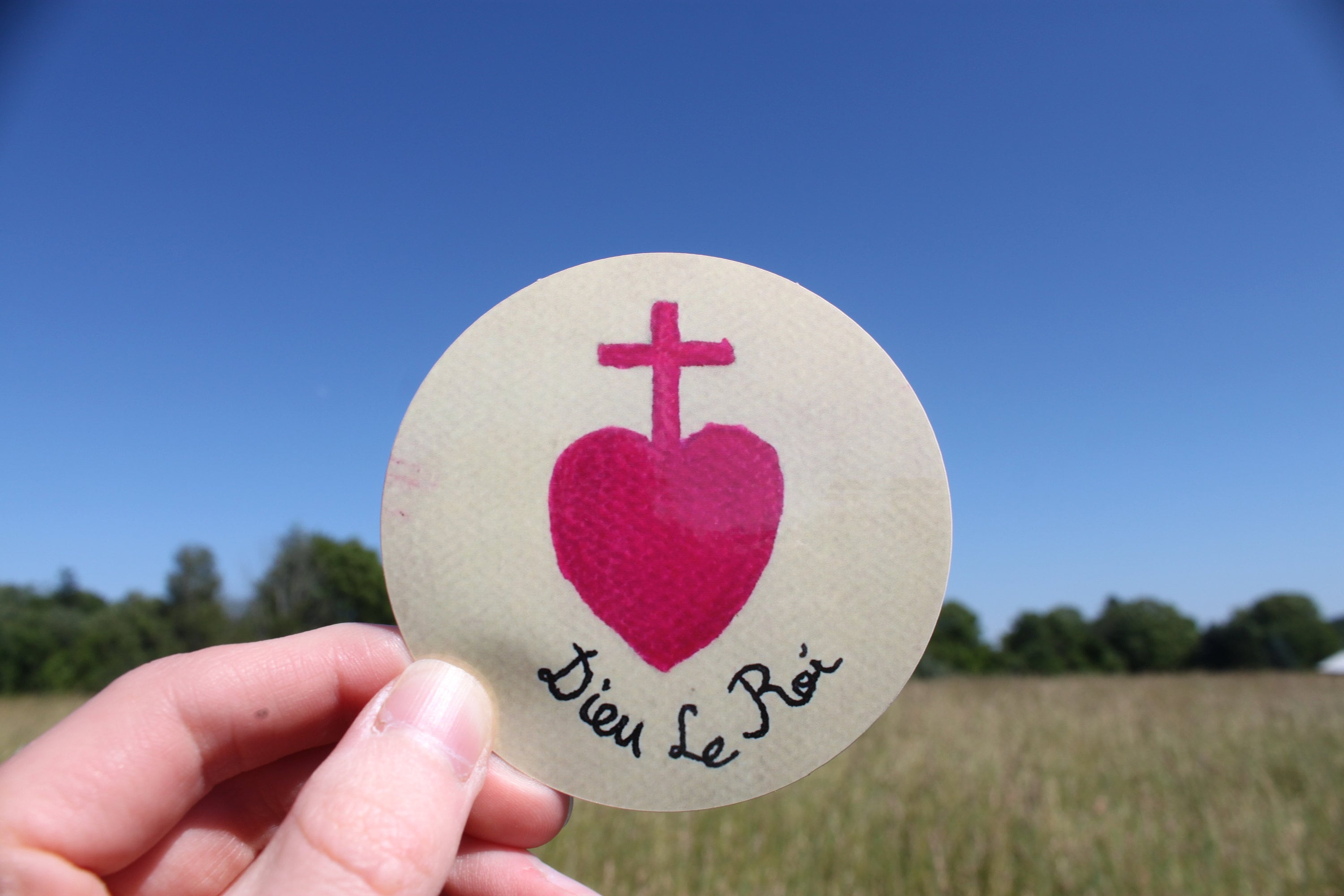 Vendée Badge Sacred Heart Vinyl Sticker, Catholic Bumper Sticker, Dieu ...