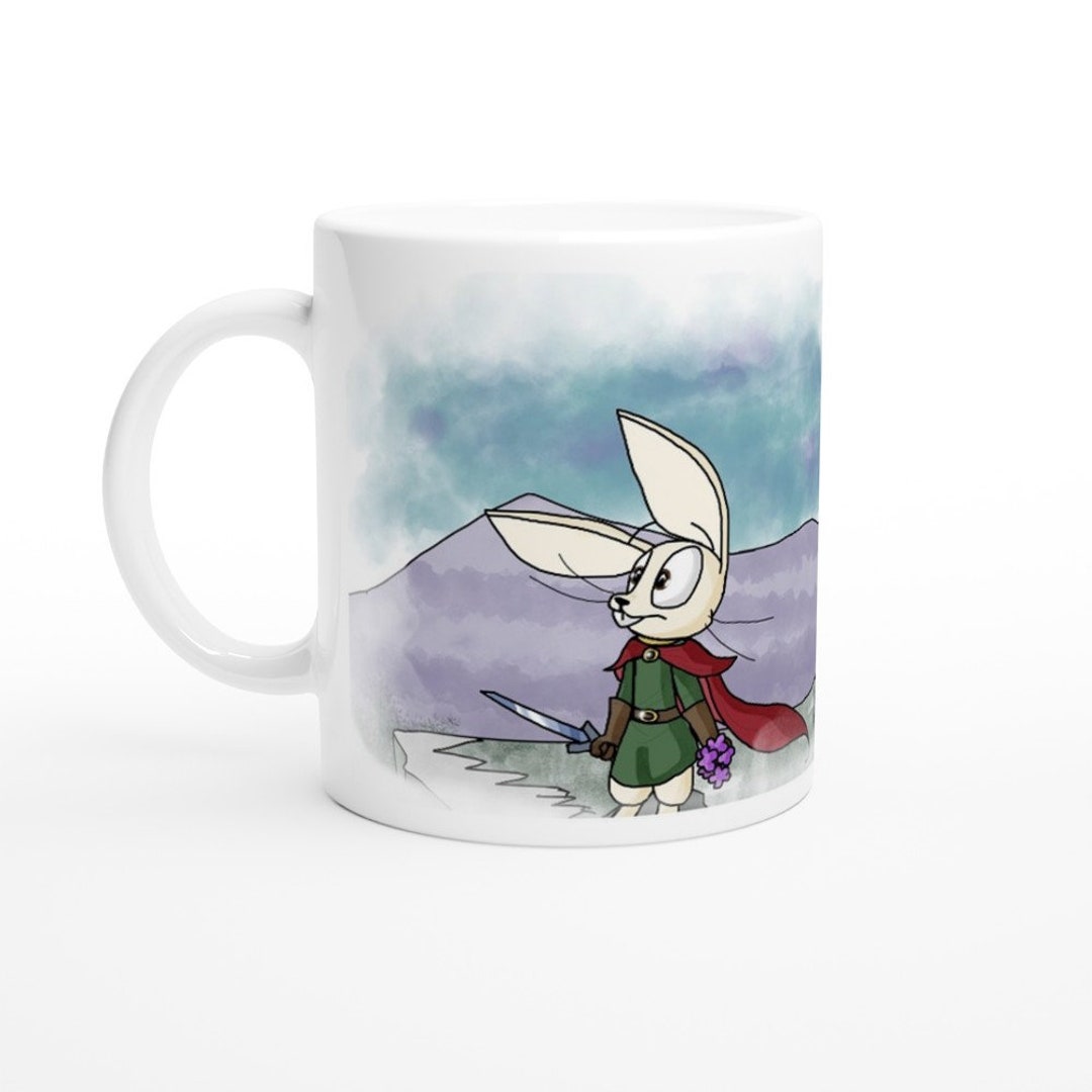 Be Brave 11oz Ceramic Scuttlefluff Mug, Inspirational Quote, Hare ...