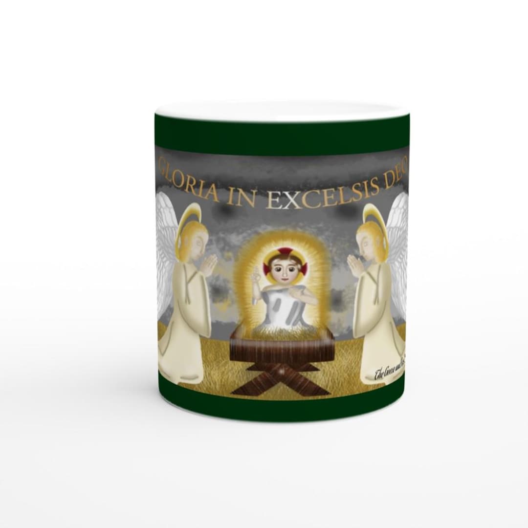 Nativity Scene 11oz Ceramic Mug "gloria in Excelsis Deo", Catholic ...