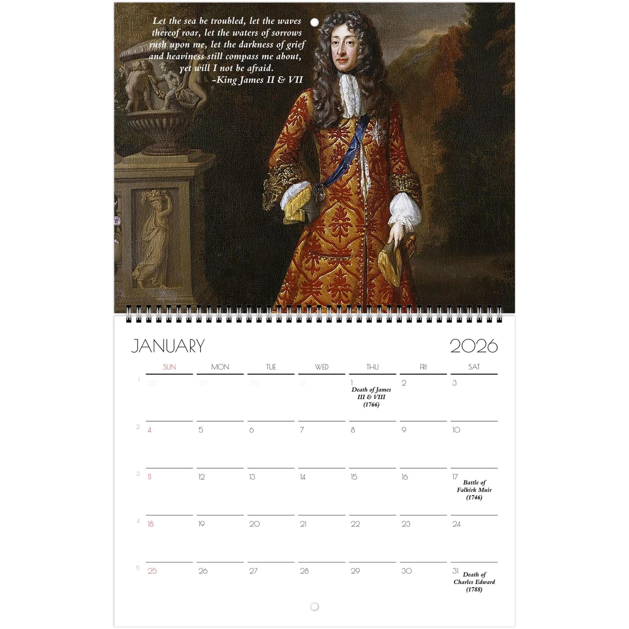 Jacobite Wall Calendar 2026 (US & CA) - Etsy