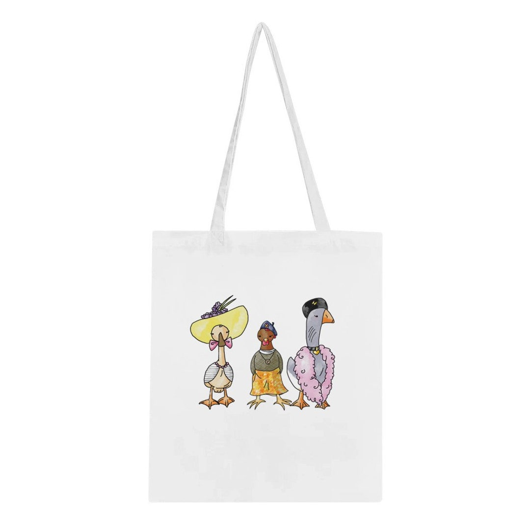 Fancy Poultry Cotton Tote Bag, Cute Chicken Tote, Runner Duck Bag ...
