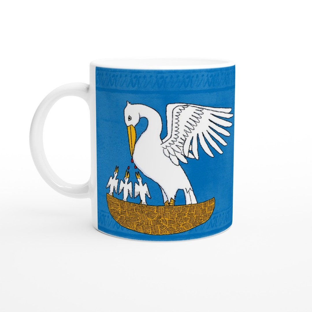 Heraldic Pelican Mug, Pelican in Her Piety, Heraldry Gifts, Medieval ...