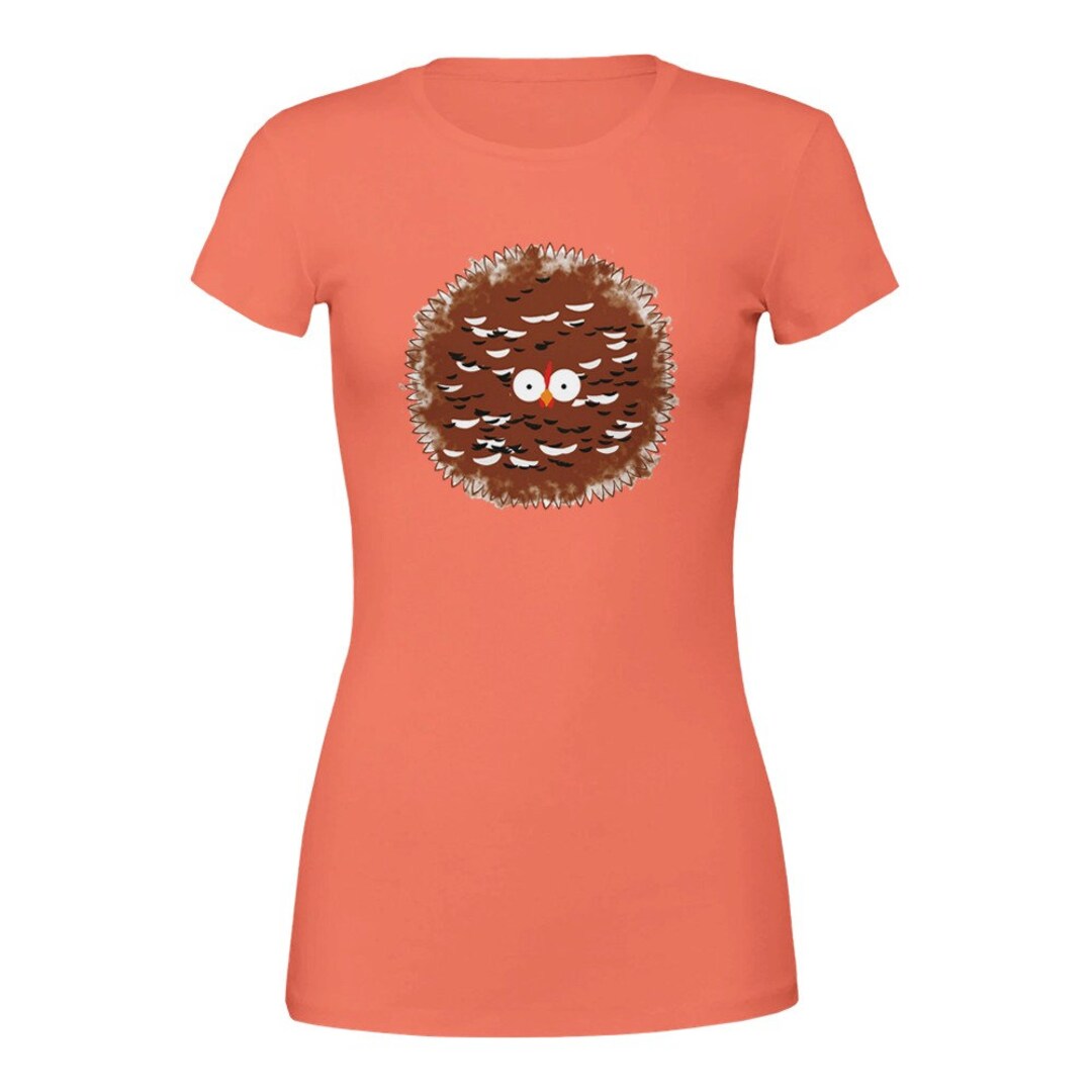 Fluffed-up Chicken Premium Womens' Crewneck T-shirt Bella Canvas 6004 ...