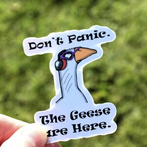 The Geese Are Here Holographic Vinyl Sticker Funny Goose Sticker - Etsy