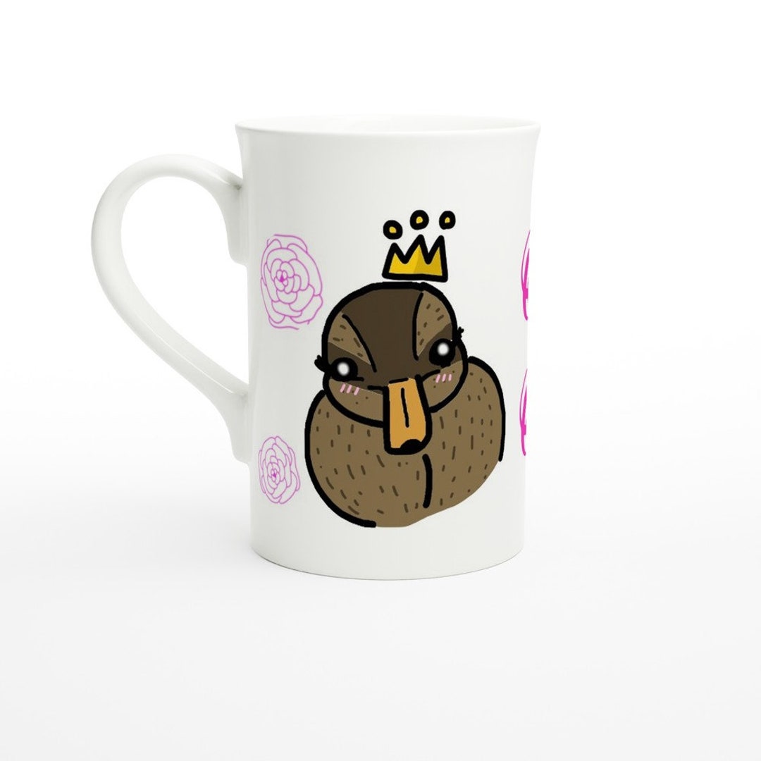 Quack Queen 10oz Porcelain Slim Duck Mug - Etsy