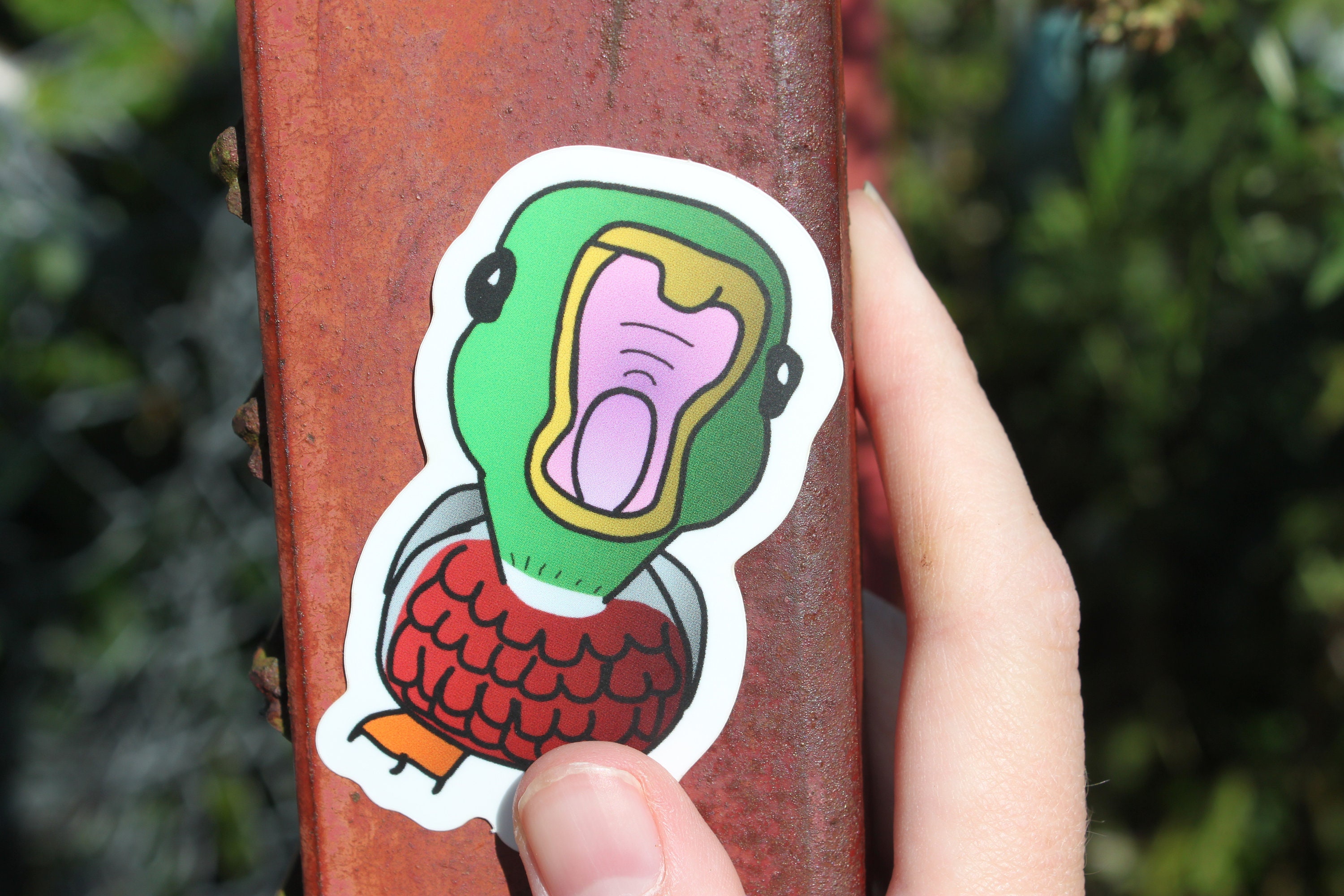 Cute Fierce Duck Vinyl Sticker - Etsy