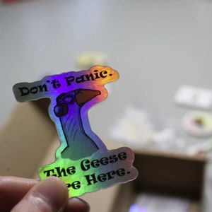 The Geese Are Here Holographic Vinyl Sticker Funny Goose Sticker - Etsy