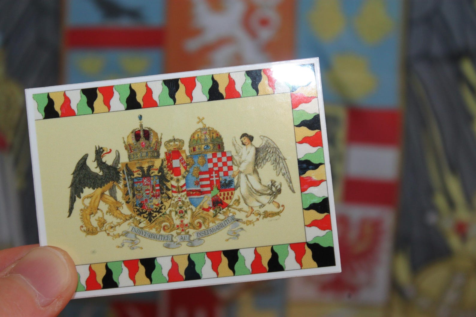 Small Austro-hungarian Infantry Flag Vinyl Sticker, Coat of Arms of ...