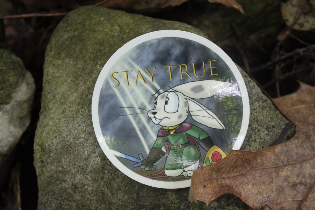 Stay True Circular Vinyl Inspirational Scuttlefluff Sticker ...