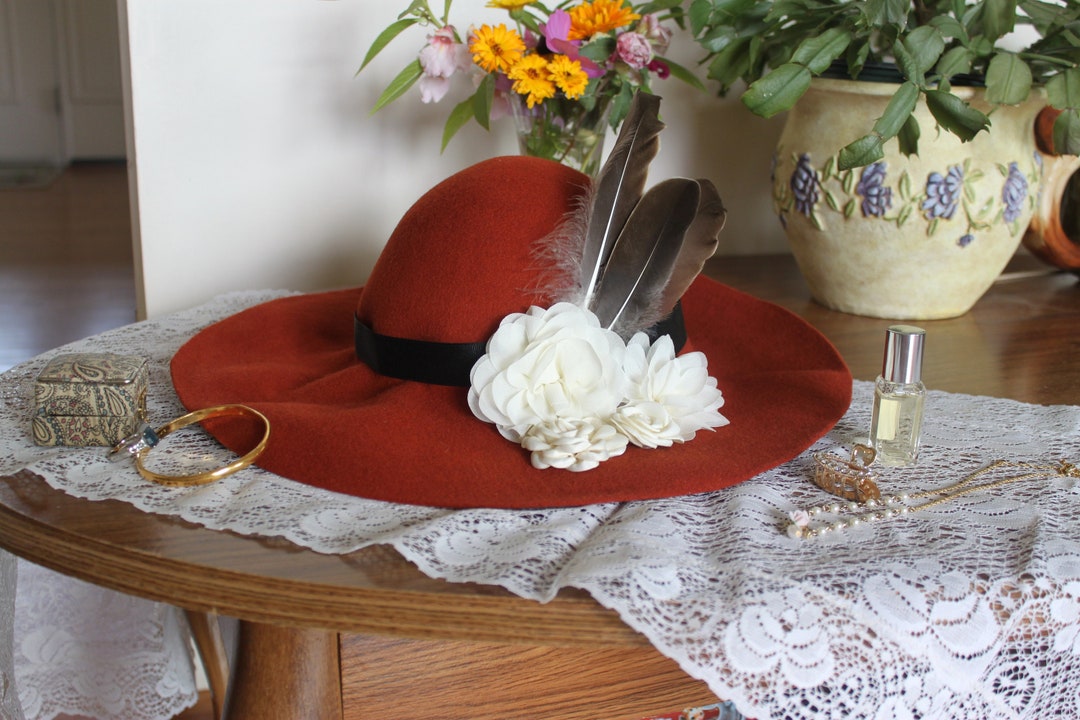 Goose and Rose Felt Ladies' Hat, Stylish Ladies' Hat, Formal Headwear ...