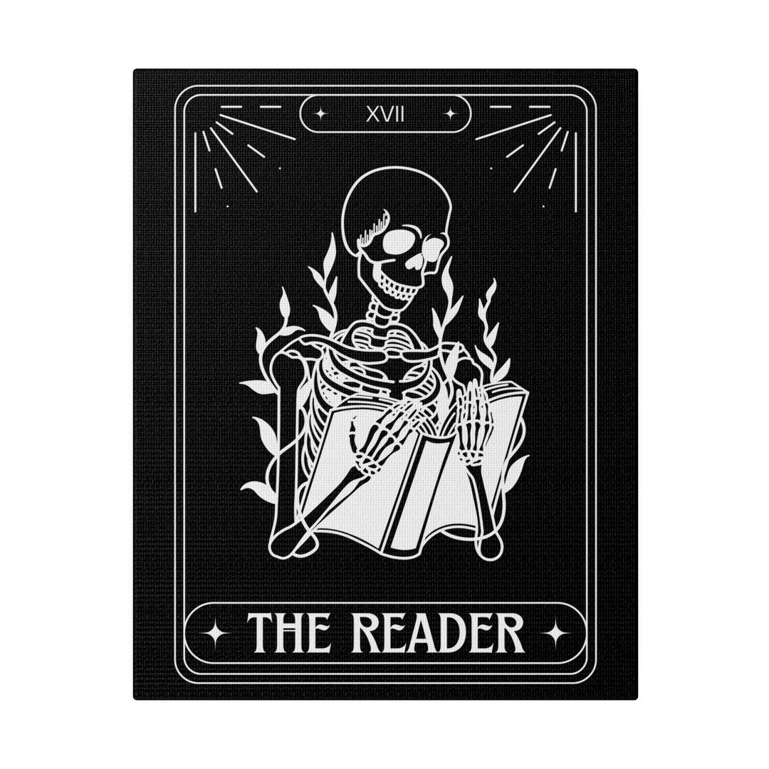 The Reader Skeleton Tarot Card Matte Canvas, Stretched, 0.75 - Etsy