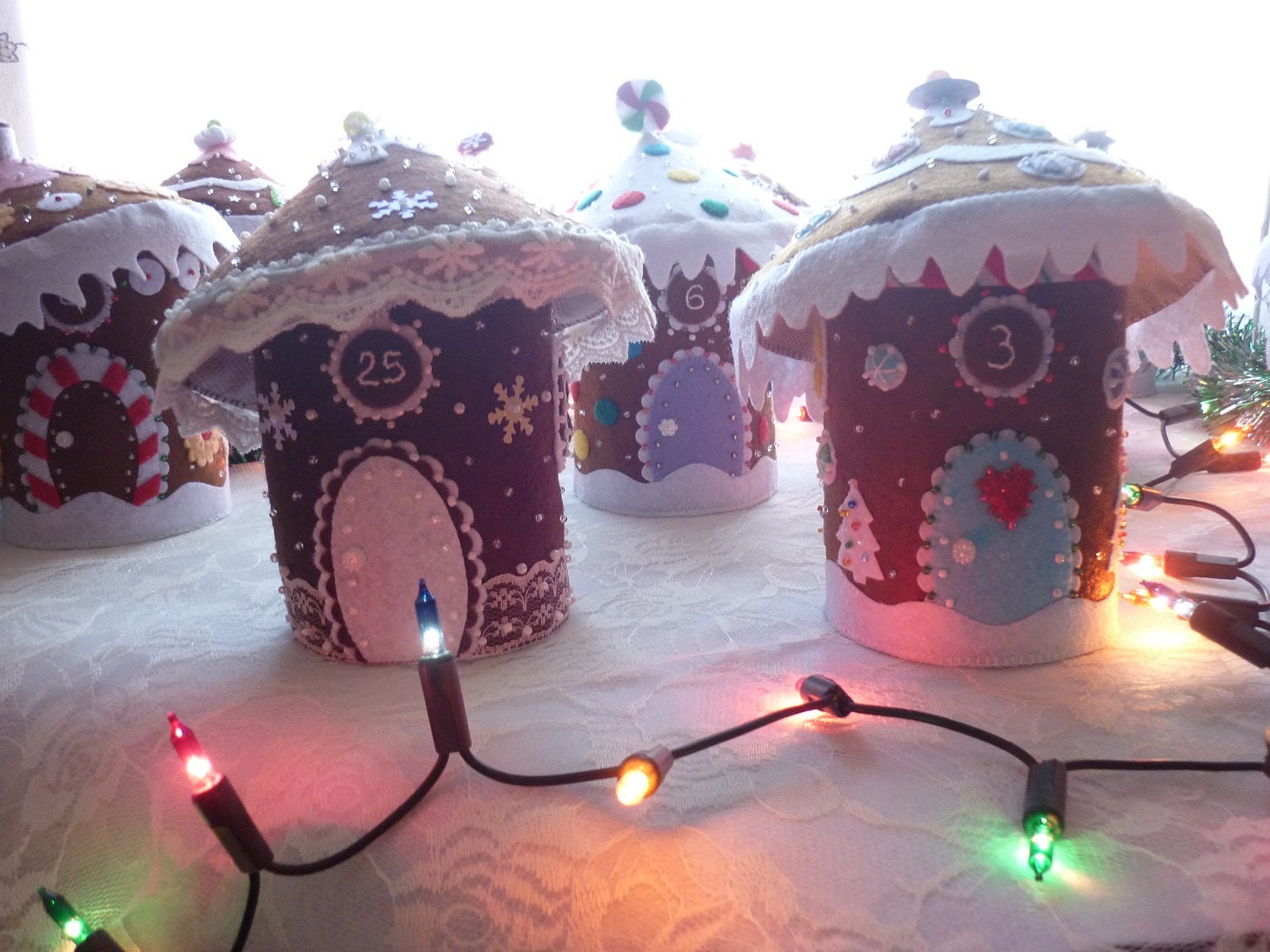 Gingerbread Houses Advent Calendar, Christmas Countdown - Etsy