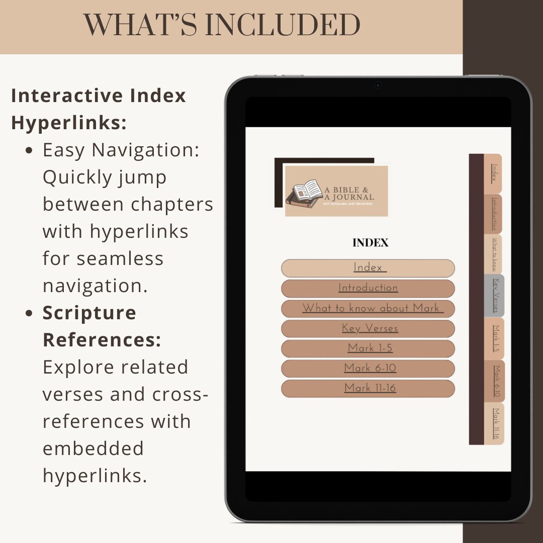 The Book of Mark Bible Study Journal | Digital Bible Study | Instant ...