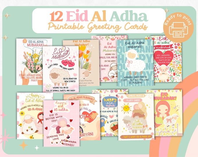 Happy Eid Print | Printable Eid Decoration | Kids Eid Al-adha Eid Al ...