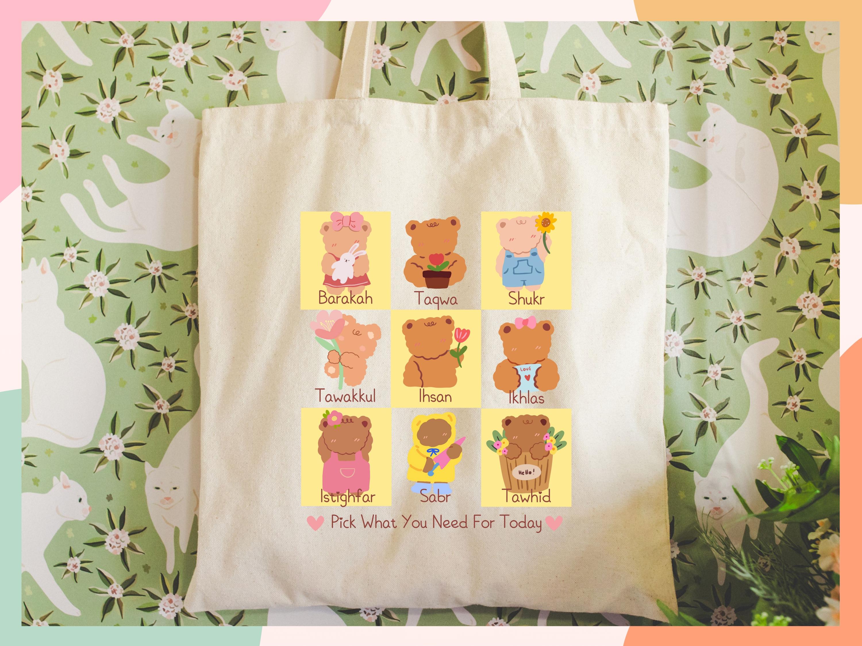 Cute Islamic Tote Bag for Ramadan Everyday Muslim Tote Bag Muslim Gifts ...