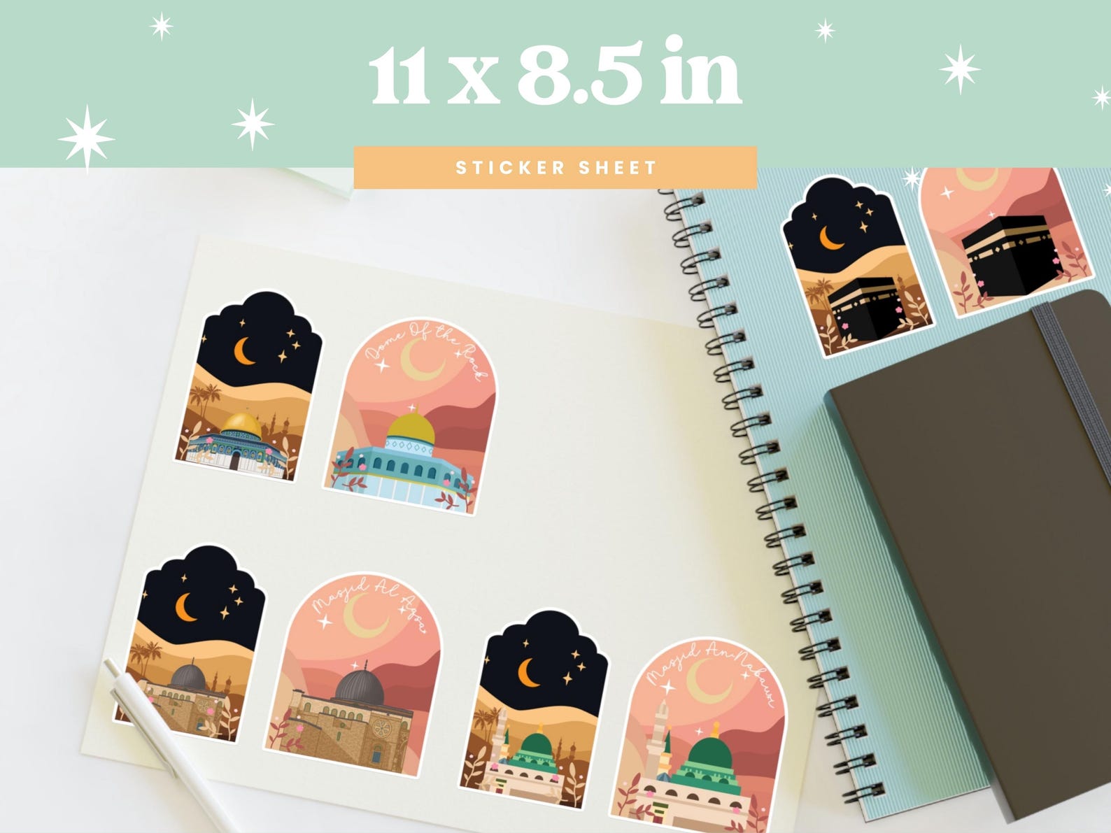 Islamic Sticker Sheet Muslim Stickers for Quran Journal Quran Stickers ...