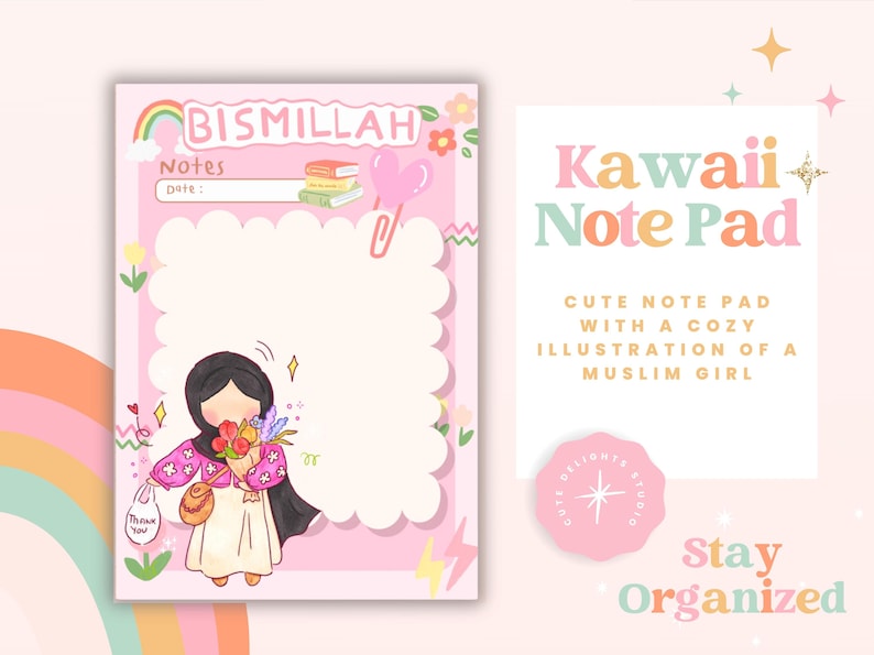 Muslim Planner Sticky Notes for Teachers Note Pads Islamic Stationary ...