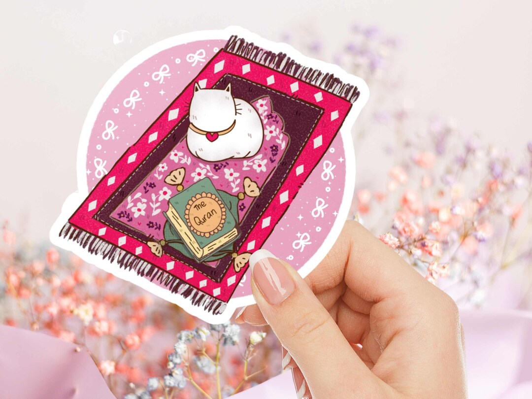 Quran Cat Sticker Salah Islamic Stickers for Laptop Salah Prayer ...