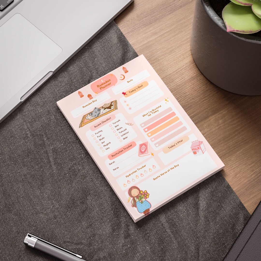 Ramadan Daily Planner Note Pads Ramadan Cute Sticky Notes Islamic ...