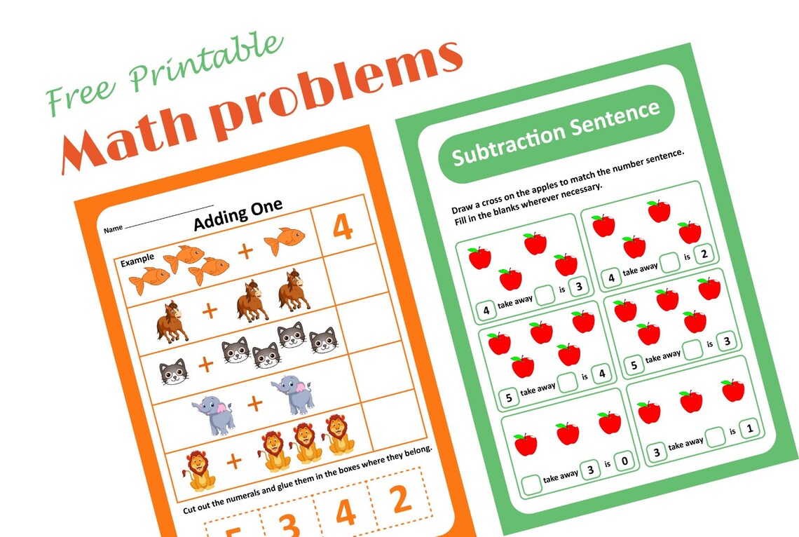 Number Math Worksheets Printable Instant Download - Etsy