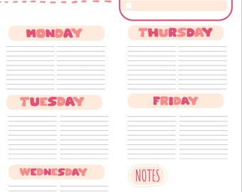 Toddler/ones Weekly Lesson Plan Color Style - Etsy