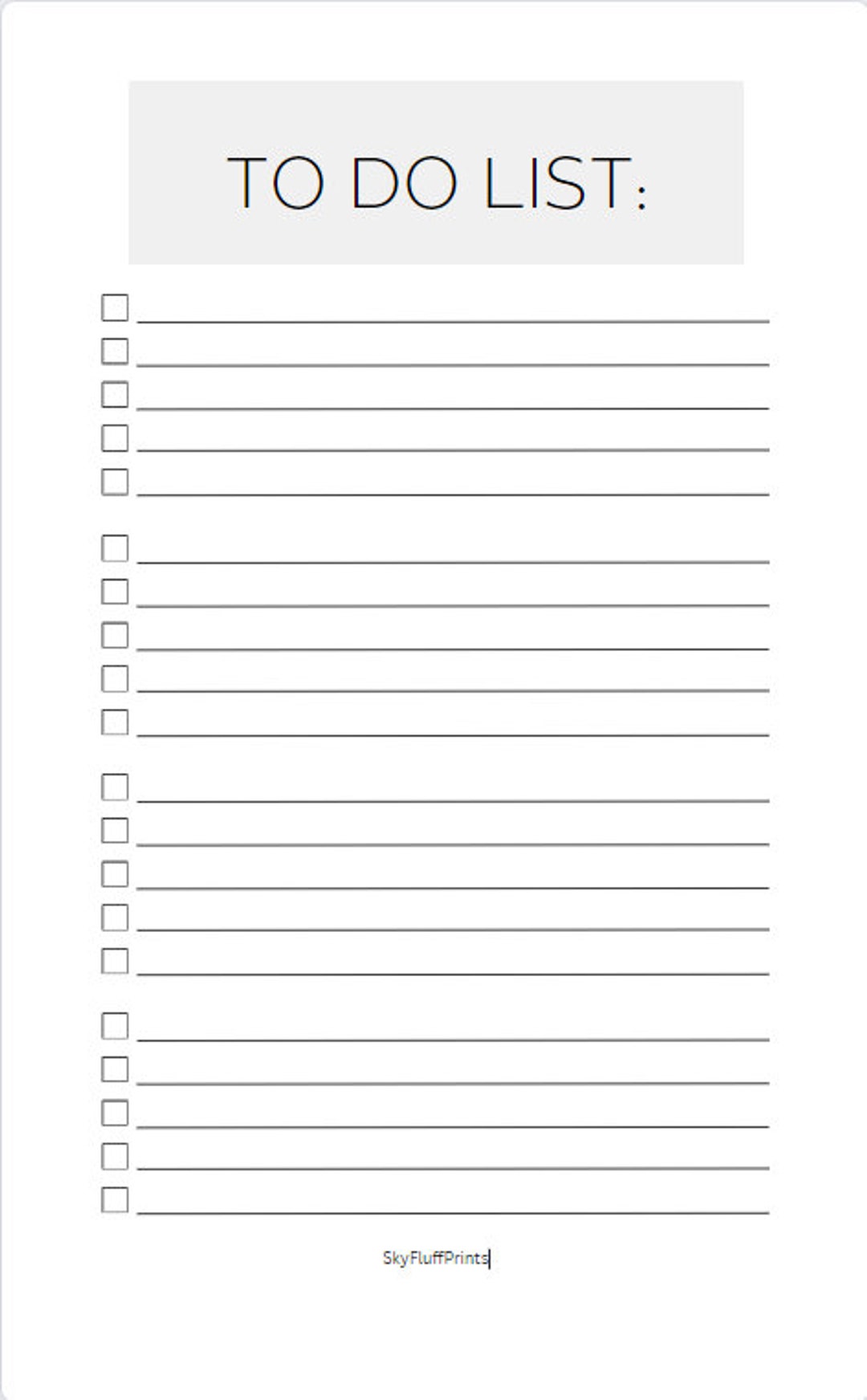 Minimalist to Do List - Etsy